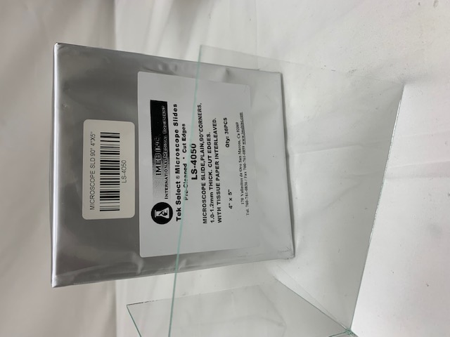 Tek-Select® Oversized / Large Microscope Slides, 4" x 5", 90° Corners ...