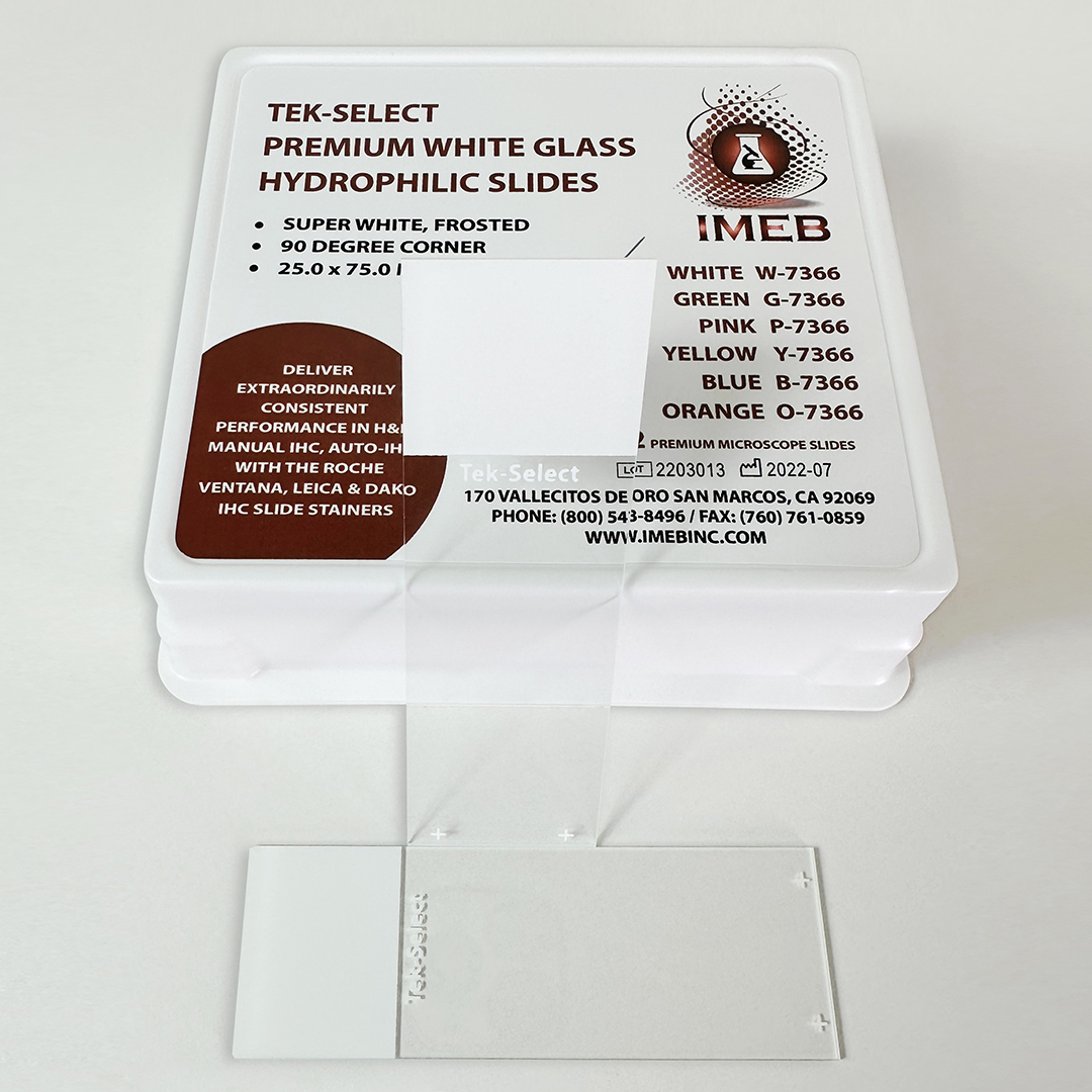 Microscope Slides Hydrophilic Premium White Glass - IMEB Inc.